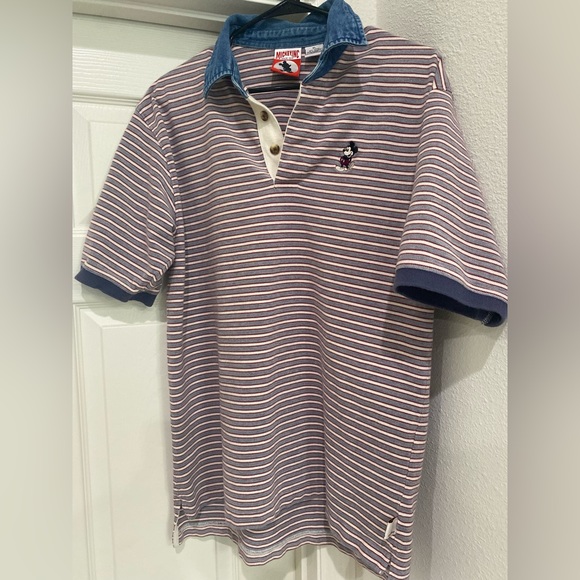 Disney | Shirts | Disney Mickey Inc Mens Polo Shirt Xl Denim | Poshmark